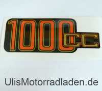 Sticker (autocollant) pour couvre-batterie "1000cc", or
