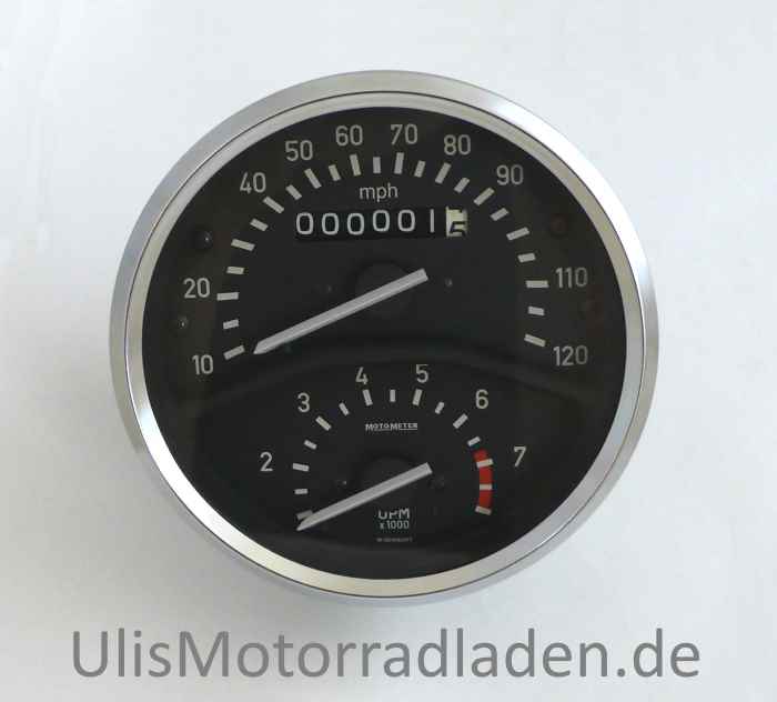 Speedo for BMW R50/5 with rpm-counter, 10-120 MPH (Miles)