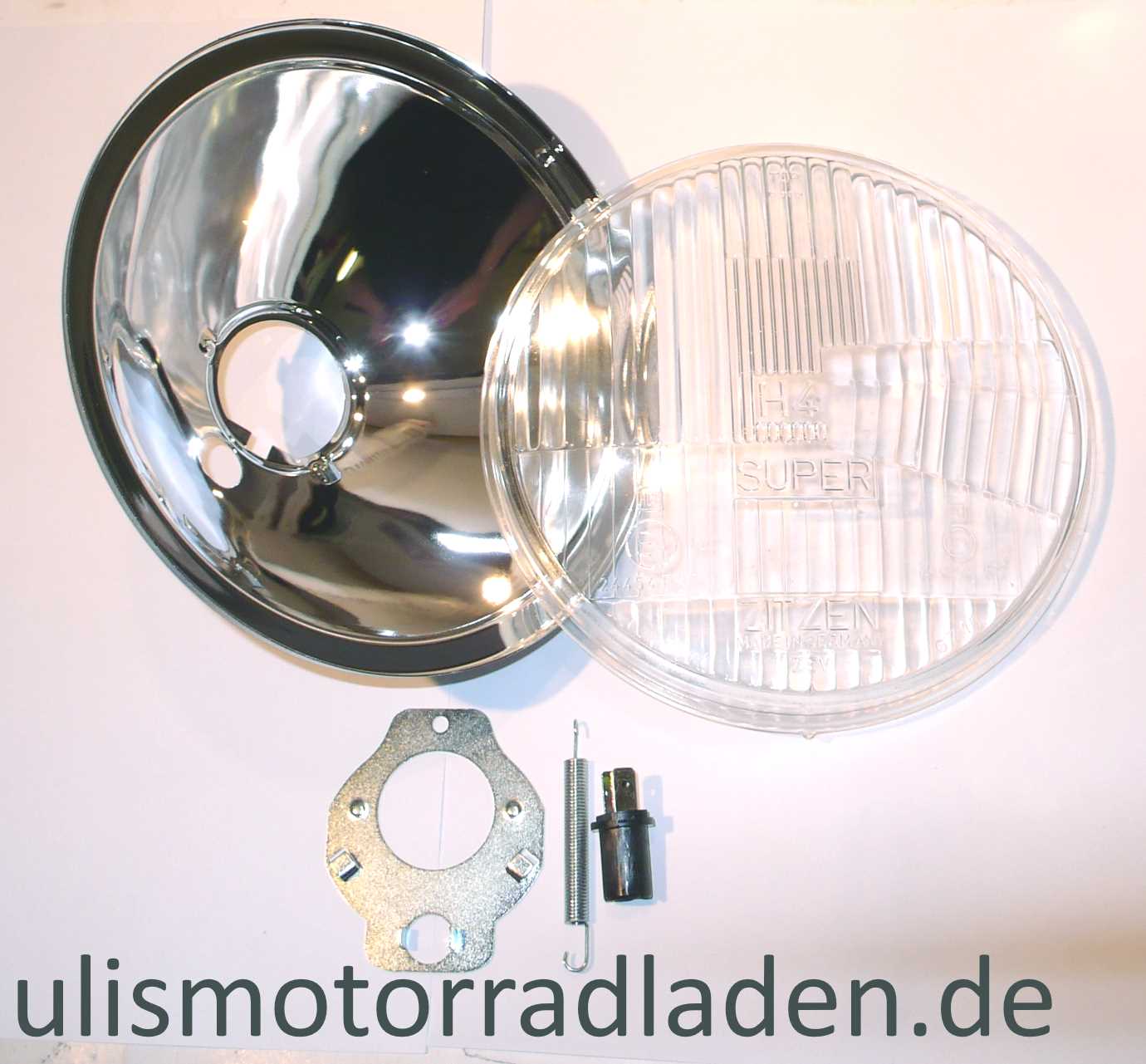 H4-Headlight insert for BMW R24-R69S, R50/5-R75/5, R45 and R65, "metal ...